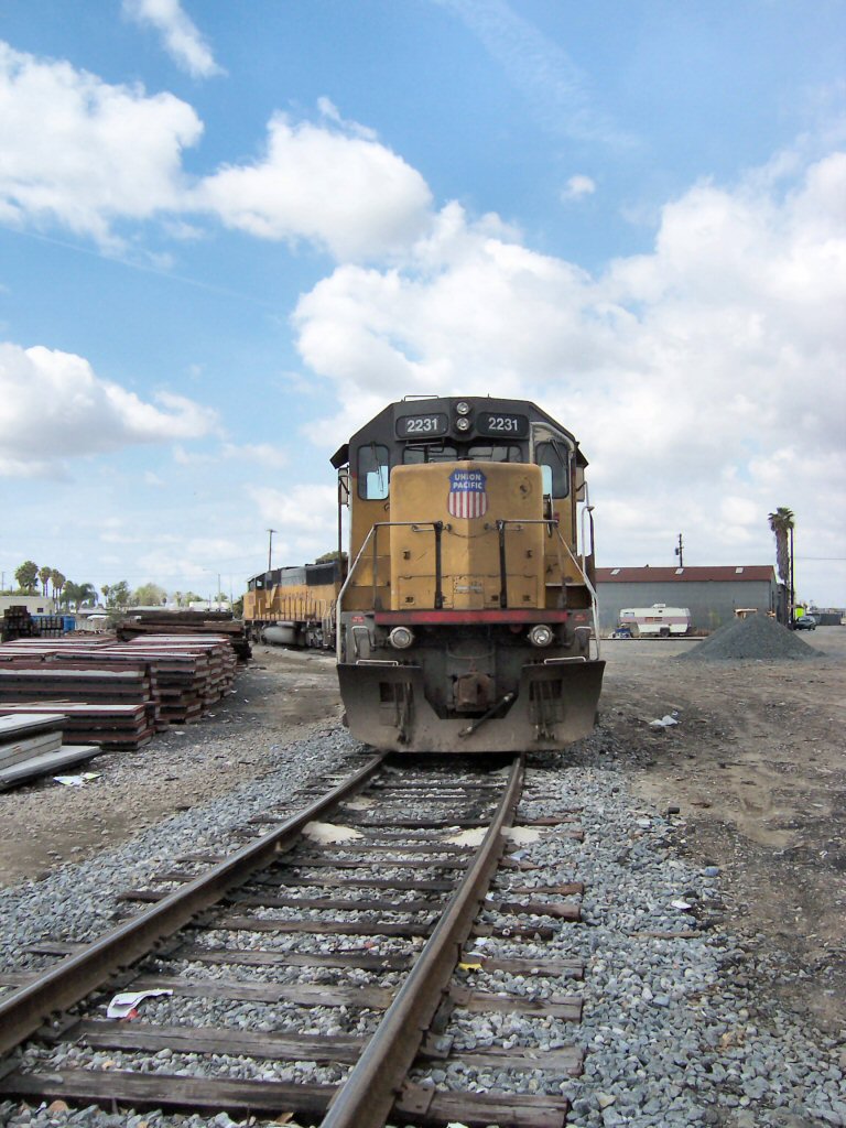 UP 2231 front on view pulled back